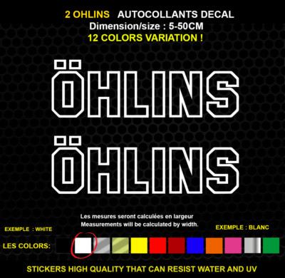OHLINS LOGO autocollant Véritable decal autocollant STICKERS ...
