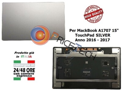 Per Apple MacBook Pro 15 Touch Bar A1707 Touchpad / Trackpad - SILVER ...