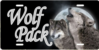 Engraved - Personalized Wolves License Plate - Auto Tag | eBay