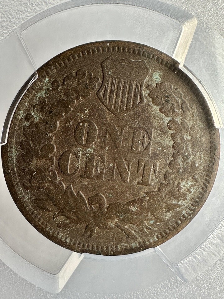 1864 INDIAN HEAD CENT PCGS Genuine Environ Damage VF Detail L ON RIBBON ...