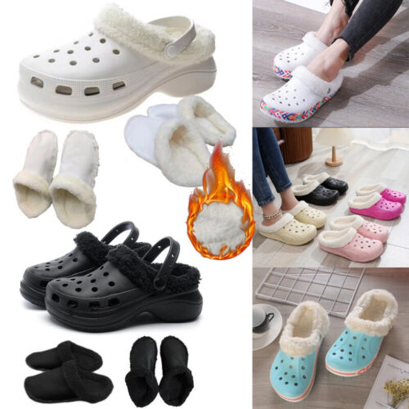 Warm Shoes Clogs Replacement Fur For Crocs Liners Insoles Inserts Furry ...