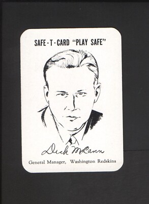 1948 -50 Washington Safe-T-Card Dick McCann General Manager Washington ...