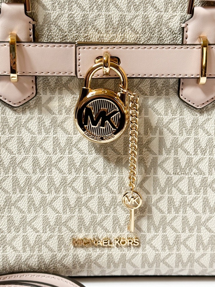 MICHAEL KORS HAMILTON SMALL SATCHEL SHOULDER CROSSBODY BAG MK POWDER ...