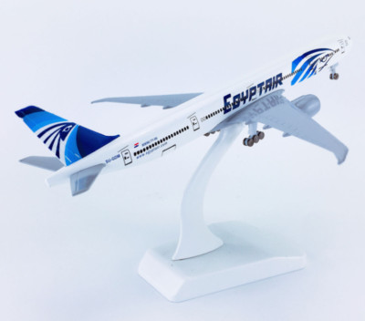 19cm Egypt Air Boeing 777-300er Passenger Plane Aircraft Diecast ...