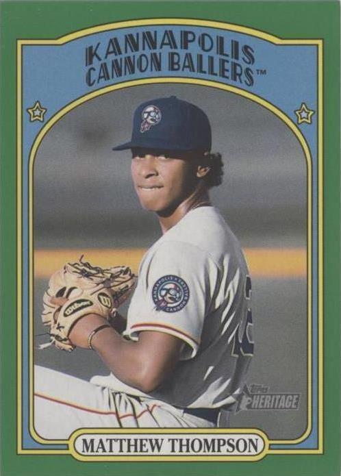 2021 Topps Heritage Minor League Edition - Matt Thompson #164 Green ...