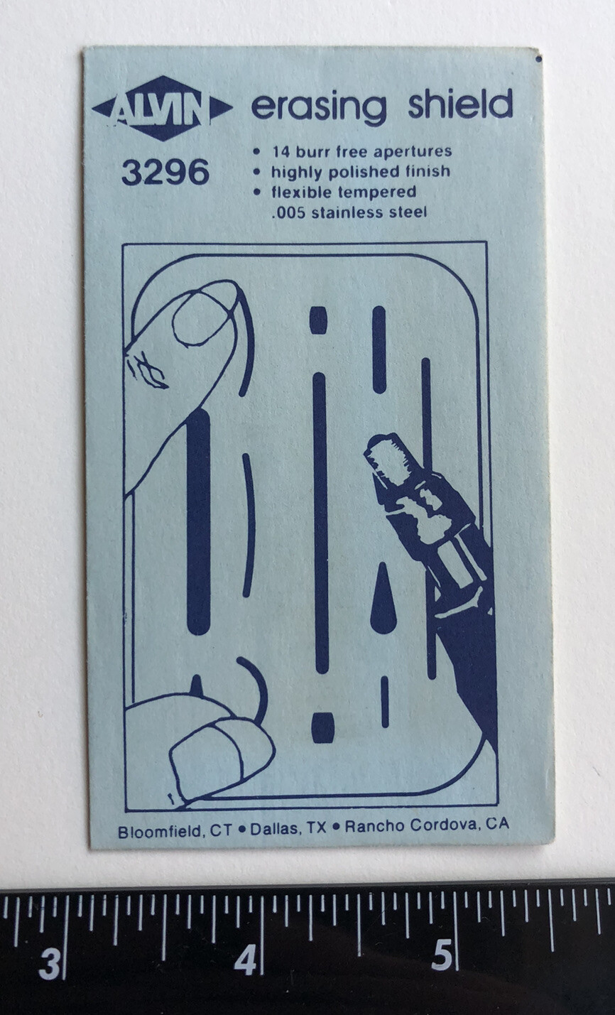 Vintage ALVIN Eraser Shield Flexible | Grelly USA