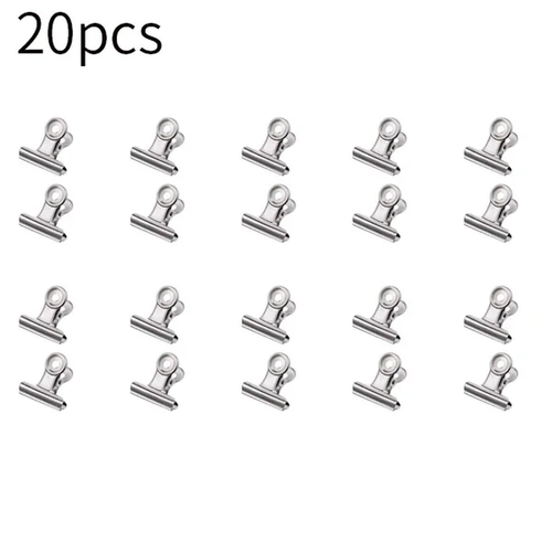 40/20PCS Mini Bulldog Clips 22Mm Metal Hinge Clips Spring Clips Ticket ...