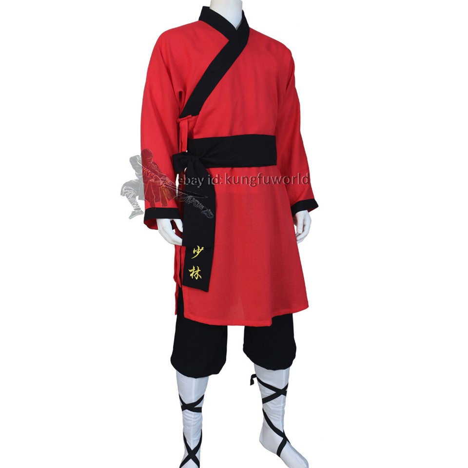 Custom Shaolin Monk Uniform Tai Chi Kung fu Suit Martial arts Robe and ...