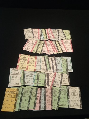 50 HORSE RACING GAMBLING TOTE SANTA ANITA RACEWAY 1970 TO 1976 TICKET ...