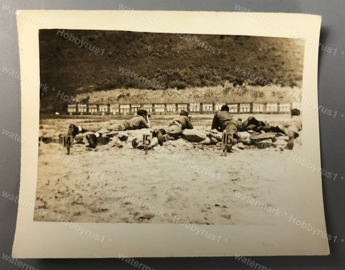 WWII Era Soldiers Firing in the Shooting Range Snapshot Photo | eBay