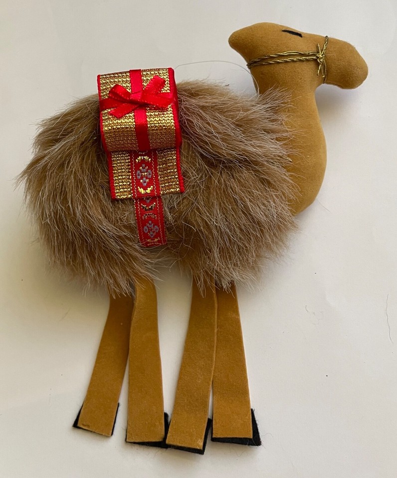 Stuffed Plush Camel Ornament Christmas Gorgeous Detail 6" tall | eBay