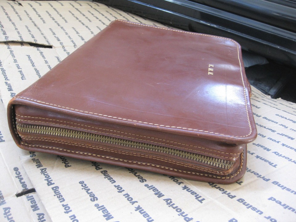 **1950 Vintage LeatherCraft Briefcase. Zippered Top Grain Cowhide | eBay
