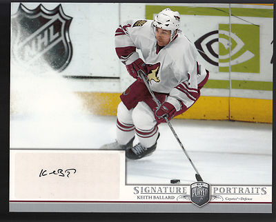 Keith Ballard 2006-07 Be A Player Portraits 8x10 Autograph Coyotes | eBay