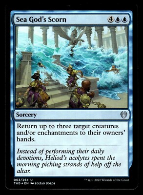 MTG Theros Beyond Death Sea God's Scorn Foil 063/254 NM/MT | eBay