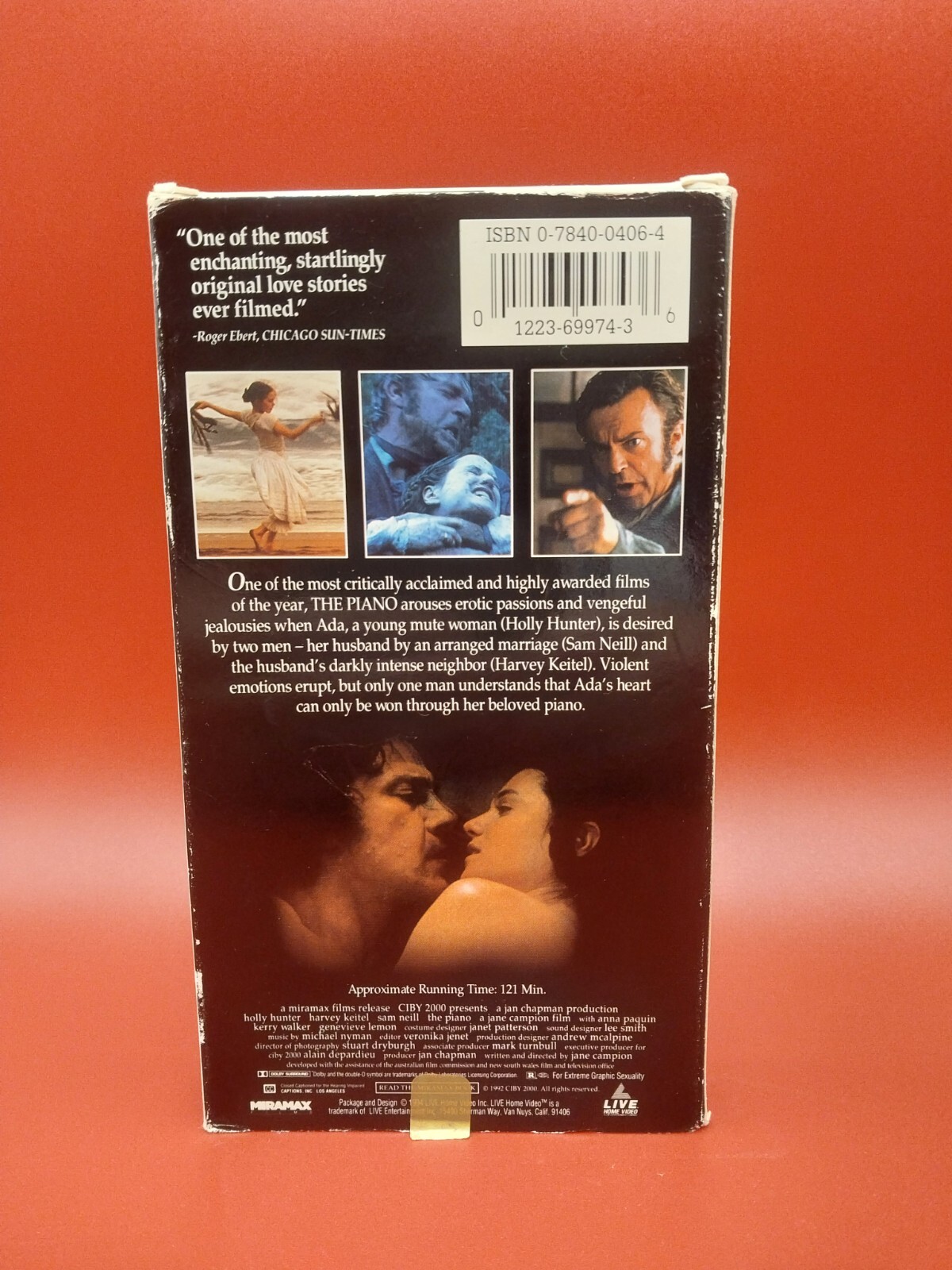 THE PIANO - VHS 1994, HOLLY HUNTER, HARVEY KEITEL, SAM NEILL ...