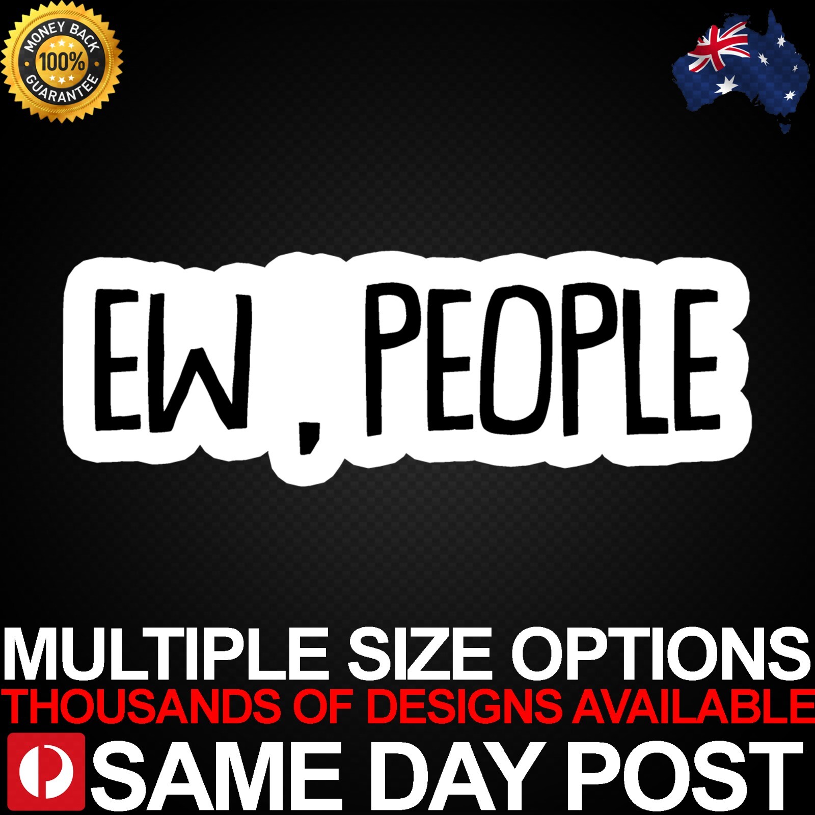 EWW PEOPLE Vinyl Car Sticker Decal Cheap Cool Funny Meme Introvert ...