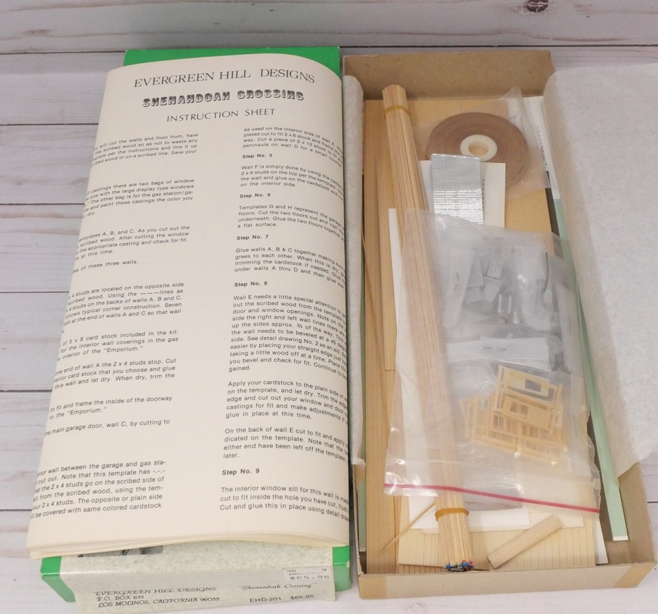 Evergreen Hill Design EHD-201, Shenandoah Crossing Building Kit, HO ...