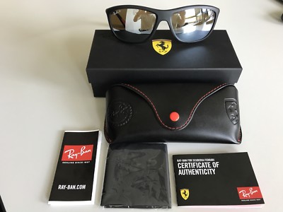 Ray-Ban SCUDERIA FERRARI Polarized Silver Mirror Sunglasses RB8351-M ...