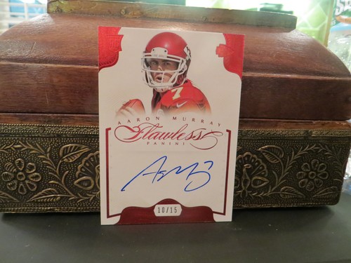 Panini Flawless Ruby Autograph Rookie Auto Chiefs Aaron Murray 10/15 ...