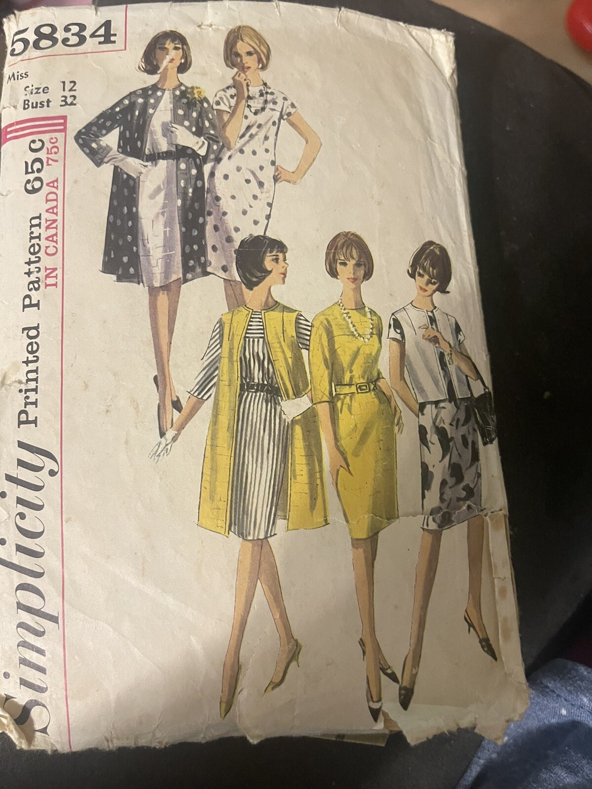 Simplicity Printed Pattern 5834 Miss Size 12 Bust 32 Cut With All ...
