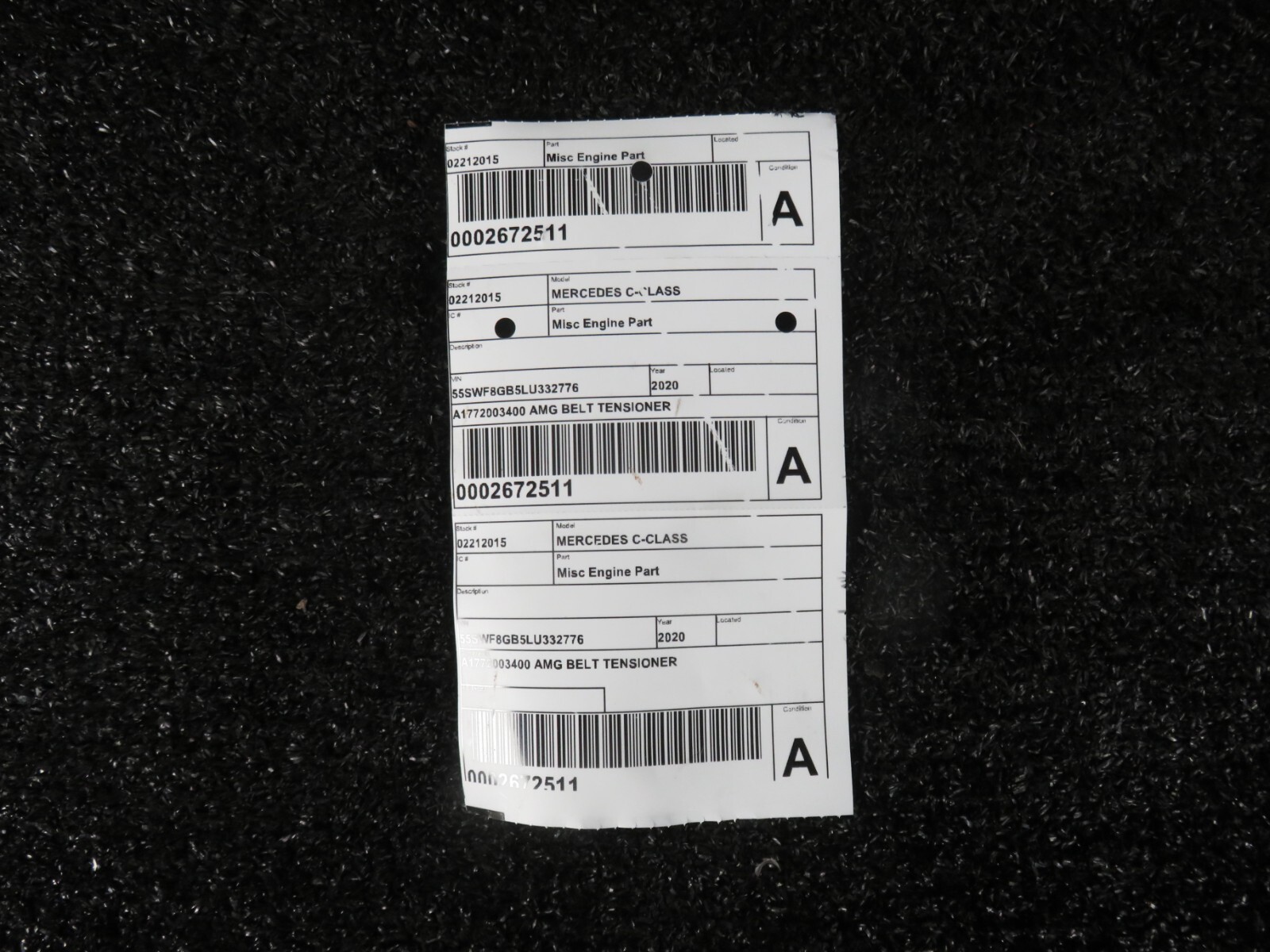 Mercedes Benz C63 AMG Engine Belt Tensioner/Pulley 16 20 A1772003400 ...