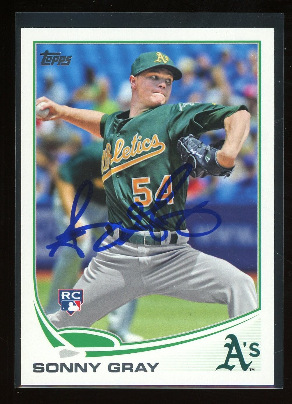 2013 Topps SONNY GRAY Signed Card autograph auto A'S REDS TWINS YANKEES ...