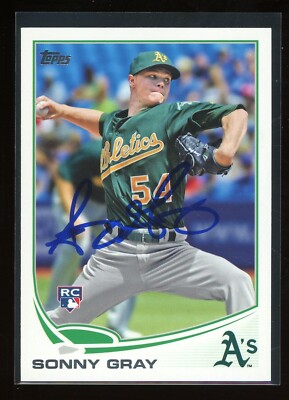2013 Topps SONNY GRAY Signed Card autograph auto A'S REDS TWINS YANKEES ...