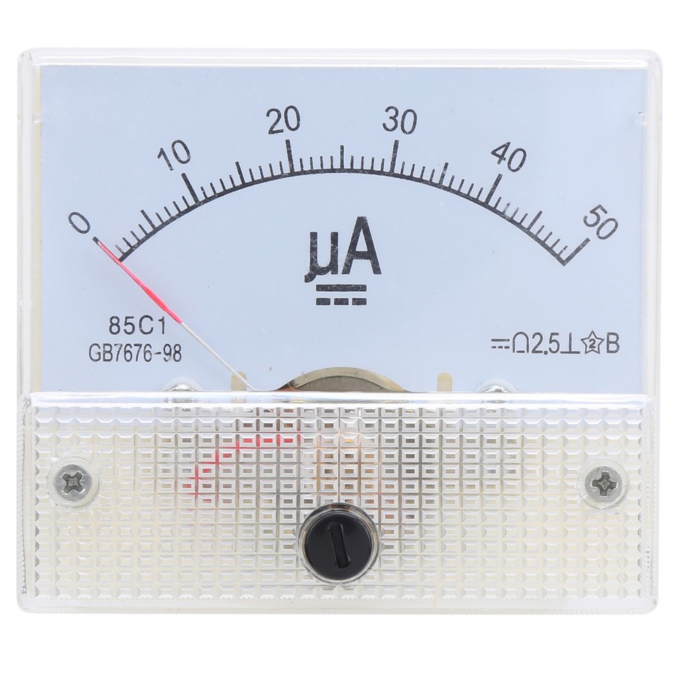 85C1 DC0-50UA Pointer DC Ammeter Head Ampere Meter Line Circuit ...