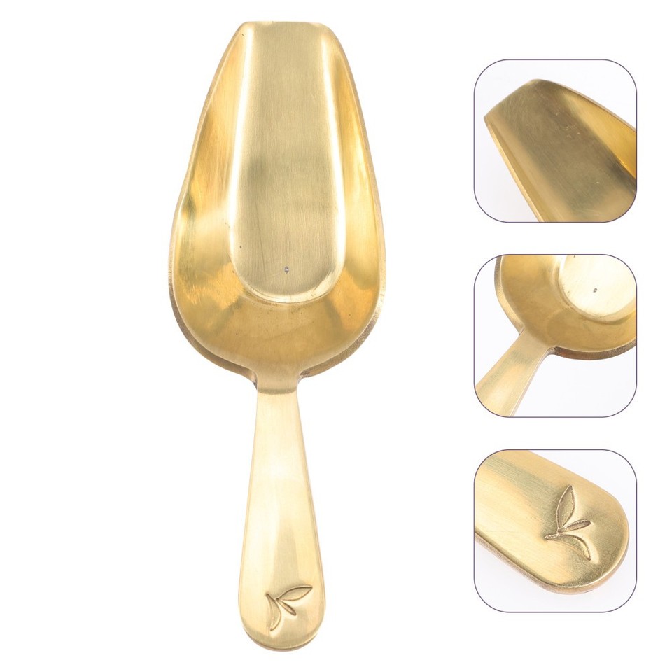 Brass Coffee Bean Shovel Tea Shovel Brass Loose Tea Scoop Shovel Home ...