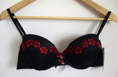 Kayser Navy 14C Bra After Dark Embroidered | eBay Australia