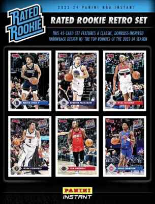 2023-24 PANINI NBA RATED ROOKIE RETRO RC CARDS #1 - 45 YOU PICK 1/715 ...