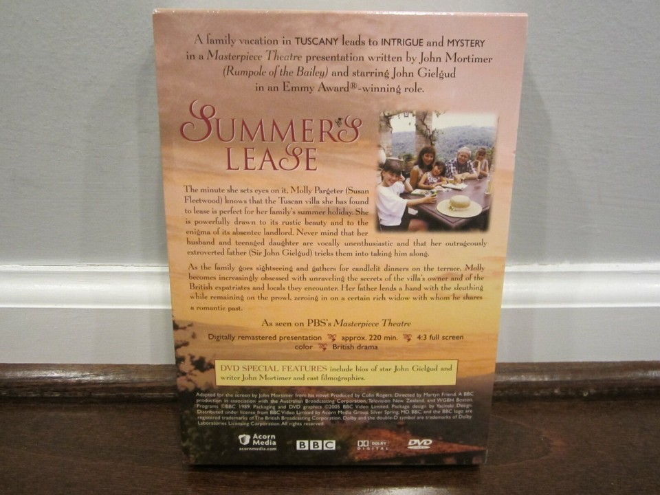 Summer's Lease (DVD, 2005) Susan Fleetwood, John Gielgud SEALED ...