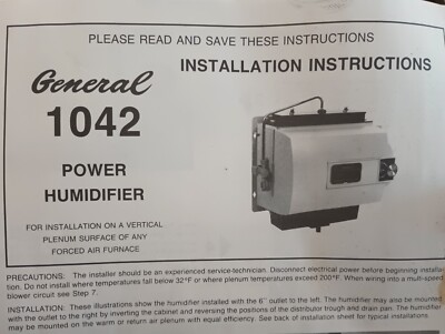 GeneralAire 1042LH Legacy Humidifier 683786051444 | eBay