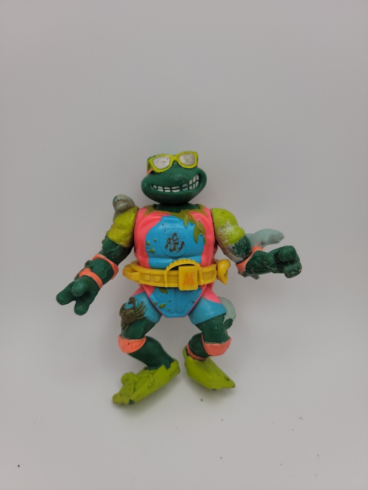 VTG 1990 TMNT Teenage Mutant Ninja Turtles Michaelangelo Surfing Beach ...