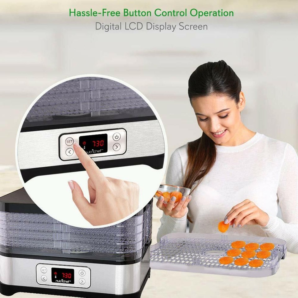 5 Removable Layers Fast Food Dehydrator Machine with Timer,Temperature ...