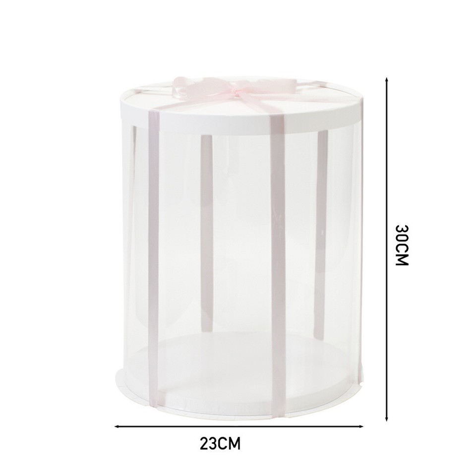 Large Clear PVC Gift Cake Boxes Present Packaging Transparent Box ...