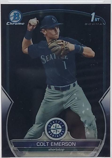 2023 Bowman Chrome Draft Sapphire Edition - Colt Emerson #BDC-42 Black ...