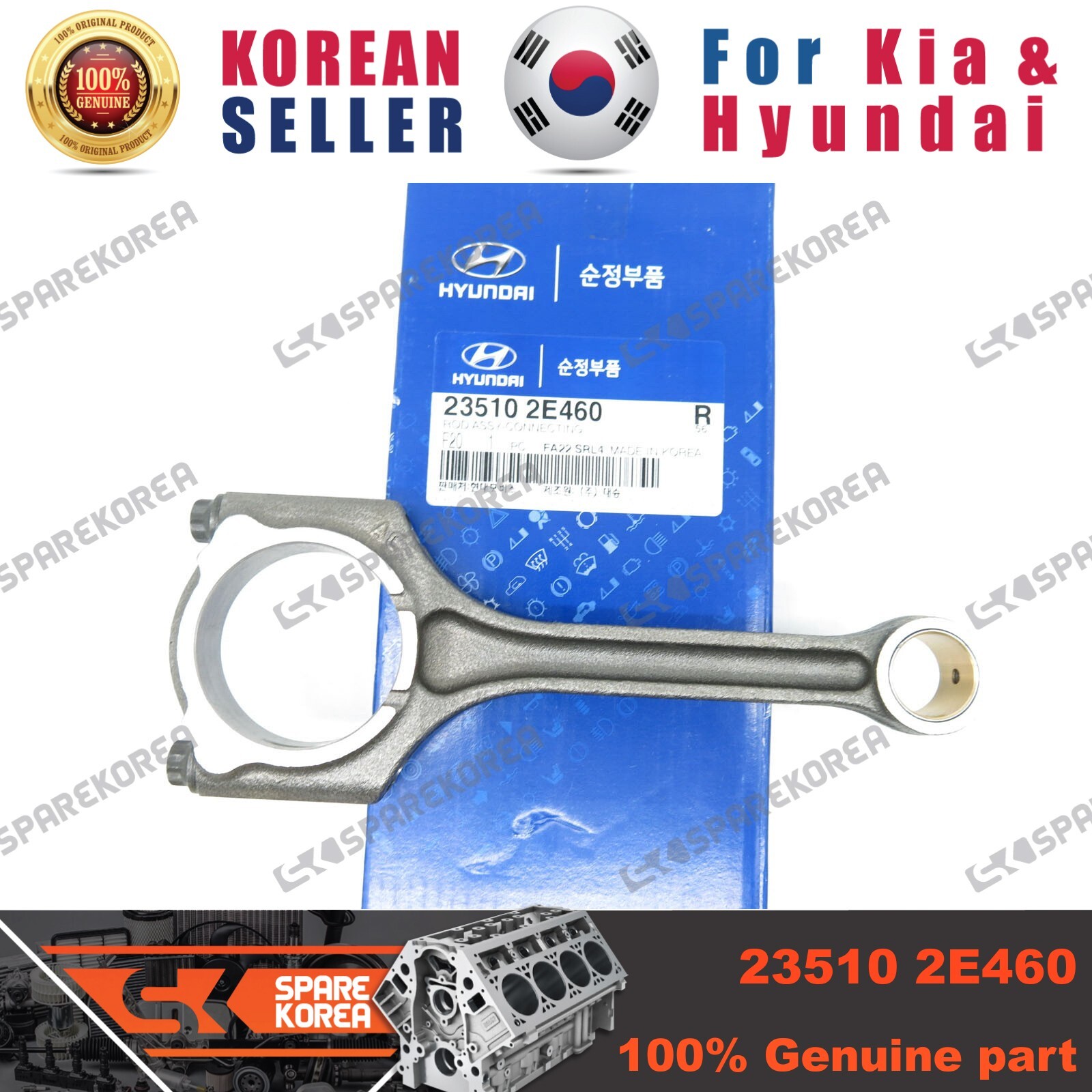 Genuine/OEM 235102E460 ROD ASSY-CONNECTING for Hyundai Other | eBay