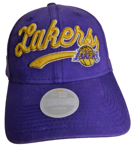 Los Angeles Lakers Womens Hat Snapback Thick Script Logo NBA LA New Era ...