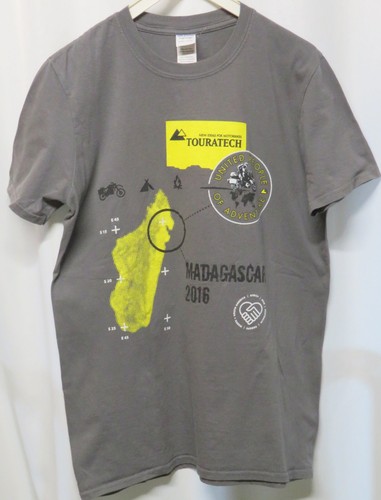 Touratech T-shirt Motorrad BikerMadagaskar- Gr.M (slim ) grau neuwertig ...