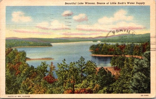 Vintage Postcard Scenic View of Lake Winona near Little Rock Arkansas ...