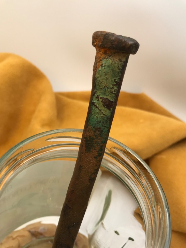🦋 Antique BRONZE SPIKE HAND FORGED - Original Found Condition ...