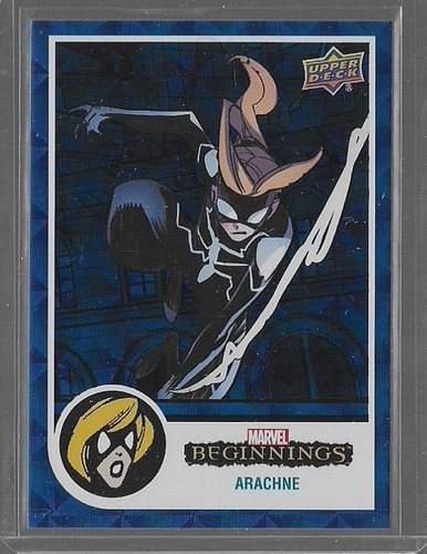 2022 UD Marvel Beginnings Arachne Blue Rainbow Cosmic Cube 112 Alpha ...
