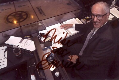 Mike Doc Emrick Signed 4x6 Photo New Jersey Devils HOF Announcer ...
