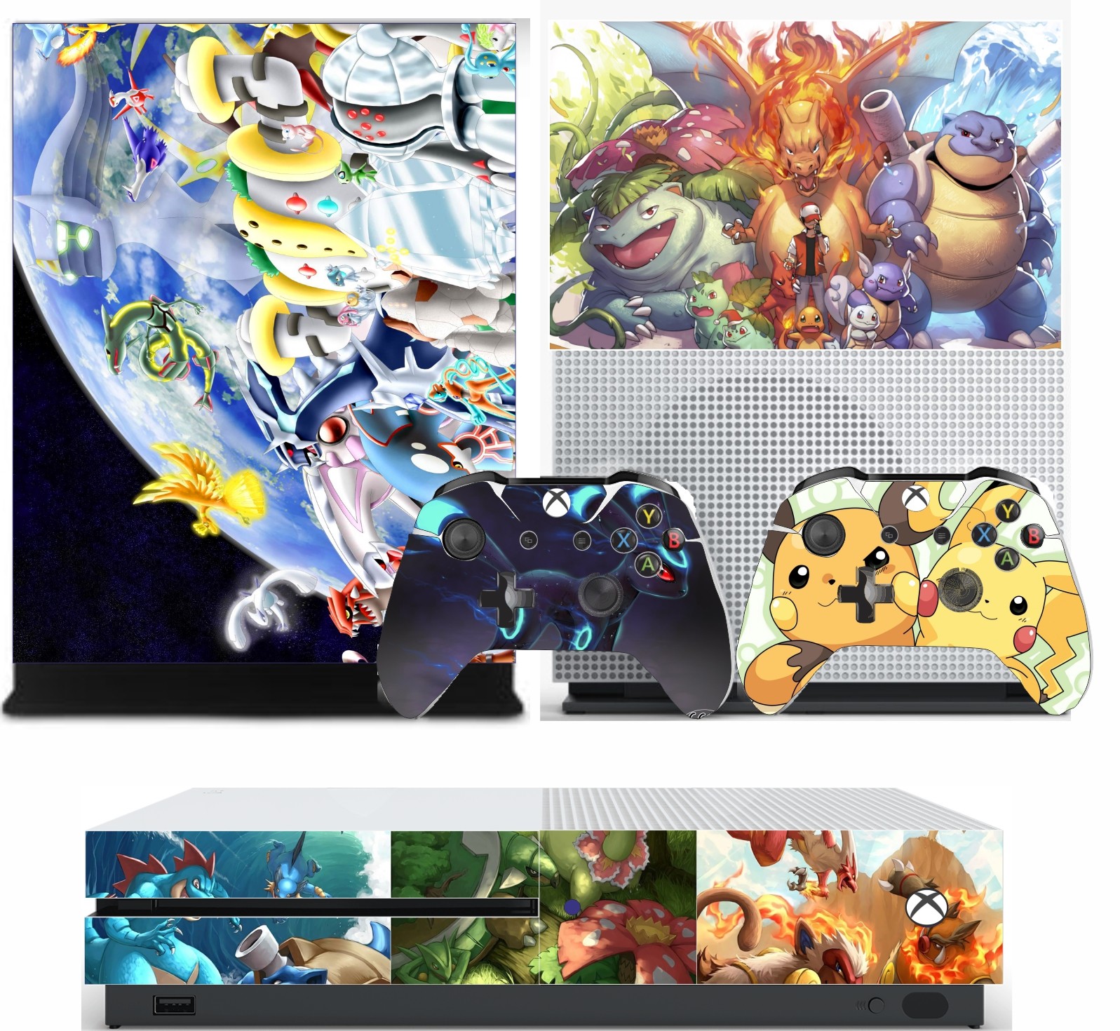 POKEMON XBOX ONE S (SLIM) PROTECTIVE SKIN DECAL VINYL STICKER WRAP ...