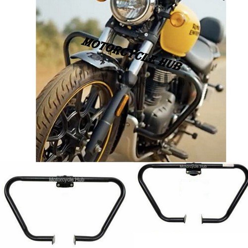 Black Engine Leg Guard Crash Bar Fit For Royal Enfield Meteor 350cc | eBay