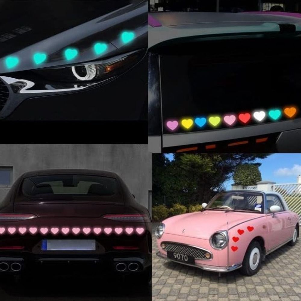 10Pcs/ Set Heart Shape Car Heart PVC Decal | eBay