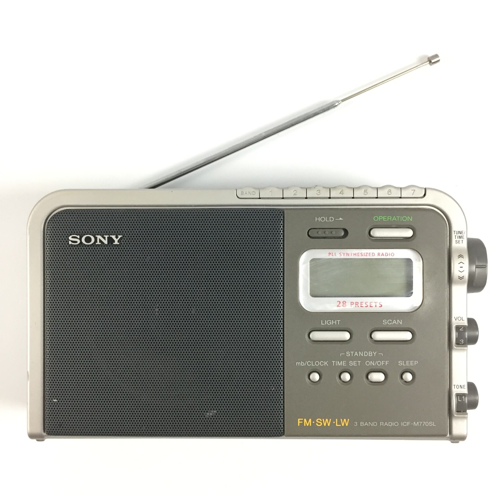 Sony ICF-M770SL Avec Petit Défaut / Radio 3 Band FM / SW / LW / PLL ...