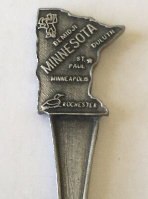 Minnesota Minneapolis Pewter Vintage Souvenir Spoon Collectible | eBay