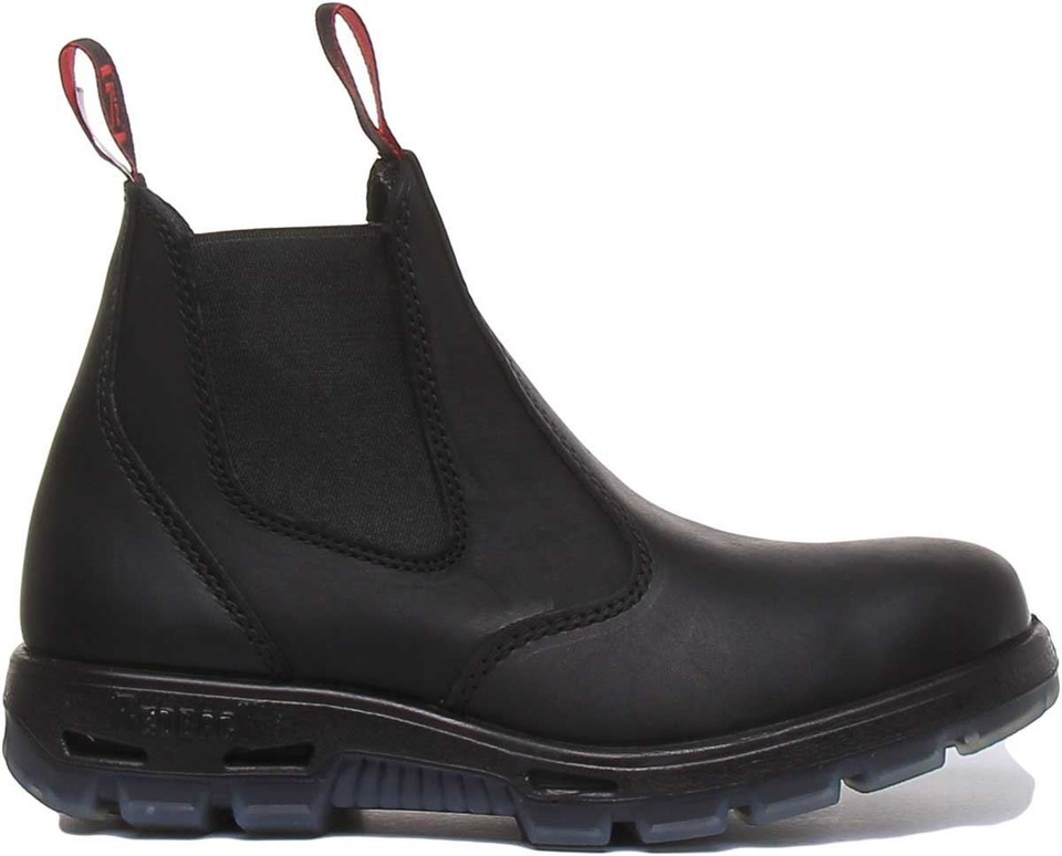 Red Back Ubbk Bobcat Soft Toe Chelsea 8-11 Mens Boots In Black US 8- 14 ...